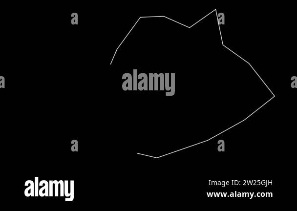 Bosnian-Podrinje Canton Gorazde map outline animation Stock Video ...