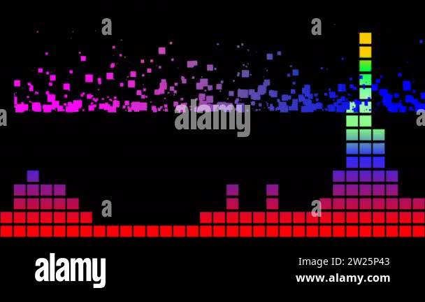 Audio Equalizer bars design sound waves animated disco graphic motion ...
