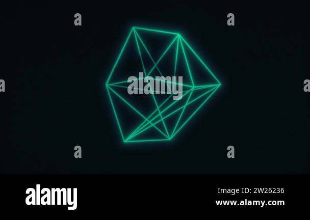 Abstract Low Polygons Shape Seamless Loop/ 4k animation of an abstract ...
