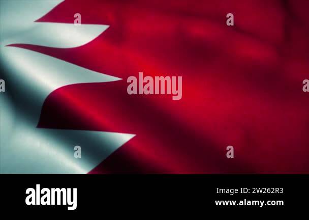 Bahrain flag waving in the wind. National flag of Bahrain. Sign of ...