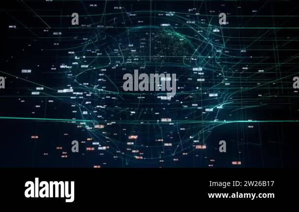 global network animation 3d animation symbolizing global information ...