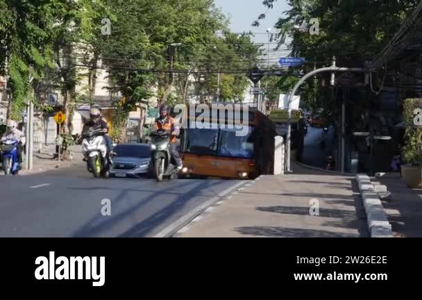 Commercial buses in the city Stock Videos & Footage - HD and 4K Video ...