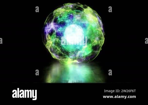 Ball of energy and plasma in the core of the reactor. Thermonuclear ...