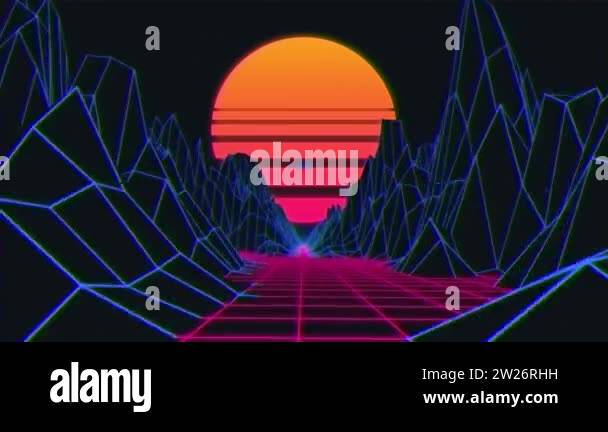 Animation of vintage video game screen with the words High Score ...