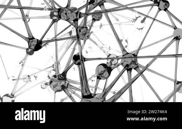 background animation of a glass neuron like structure representing a ...