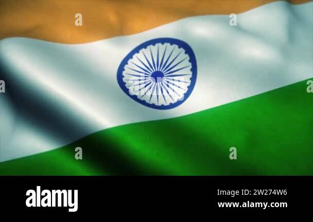 India flag waving in the wind. National flag of India. Sign of India ...