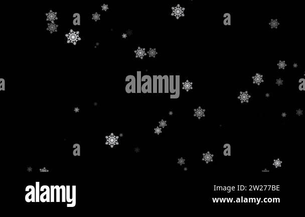 Cartoon snow falling with alpha channel transparency background for ...