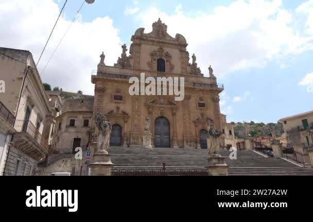 Sicily, Modica, town the Baroque Wonder. The St Peter (San Pietro ...
