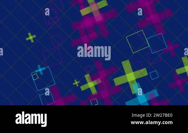 Animation of various geometrical shapes with several transitions ...