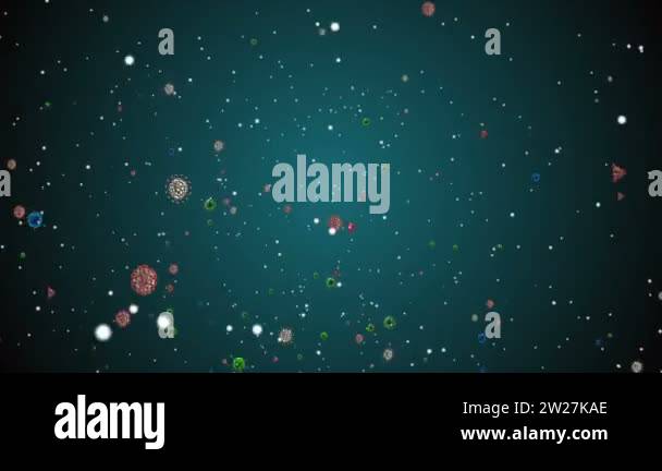 Medical illustration 2d, 3d animation background of cells, bacteria ...