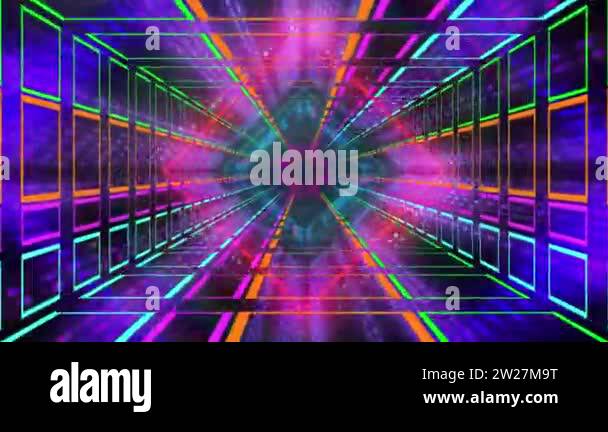 Animation of purple, blue and pink diamond shapes pulsating in seamless ...