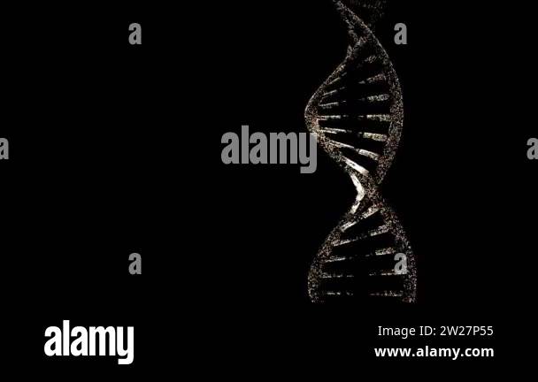 abstract glittering dna double helix with depth of field science ...