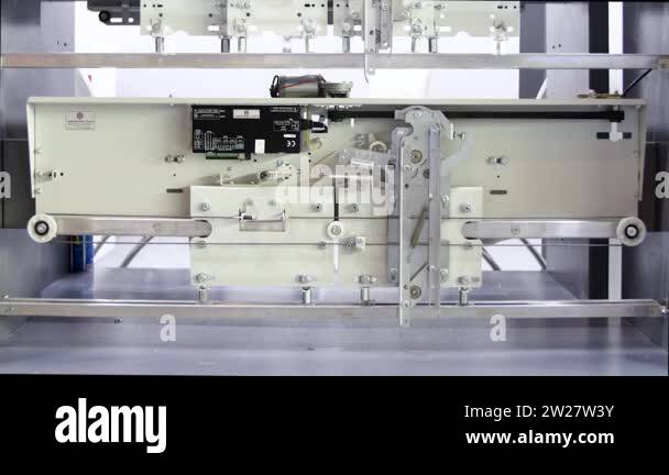 Close up of elevator mechanism bottom. Media. New moving mechanism of a ...