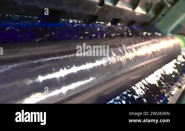 Production of wallpaper. Shaft for printing print on the wallpaper ...