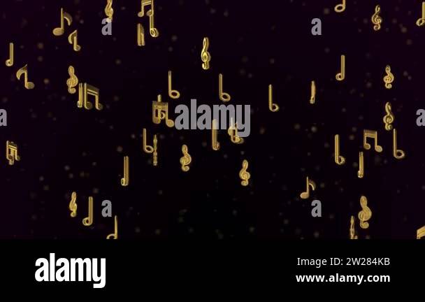 Abstract moving Music Musical symbols notes, Animated Loop background ...