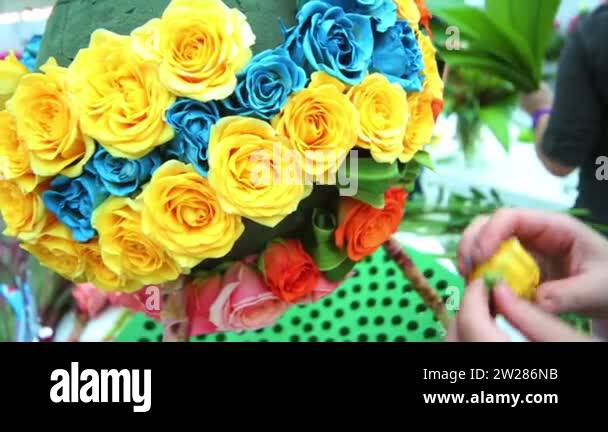 Round shaped roses bouquet Stock Videos & Footage - HD and 4K Video ...