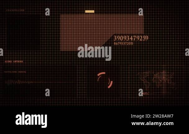 Hi Tech User Interface Head Up Display For Background Computer Desktop Screen Display Network