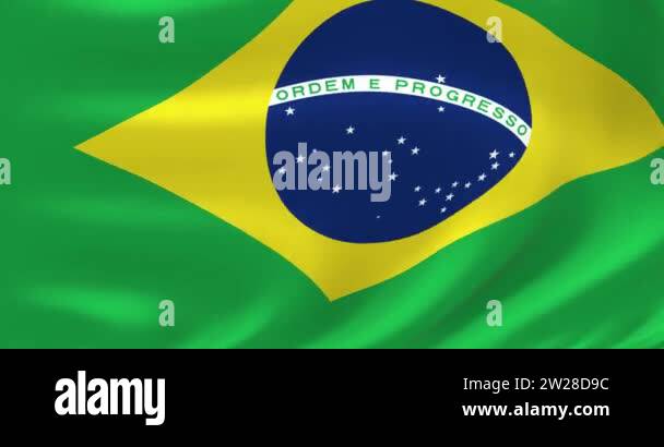 Flags of the world - flag of Brazil. Waved highly detailed flag ...