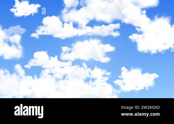 Beautiful Blue sky with clouds Loop Animation Background Green Screen ...