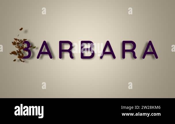 Name is Barbara. The female name Barbara on a light background ...