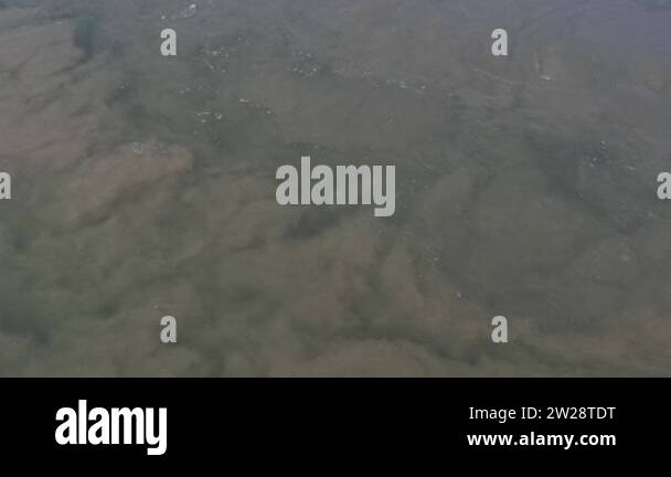 Dirty water stream, dangerous whirlpool. Drain sewage, muddy flow as ...