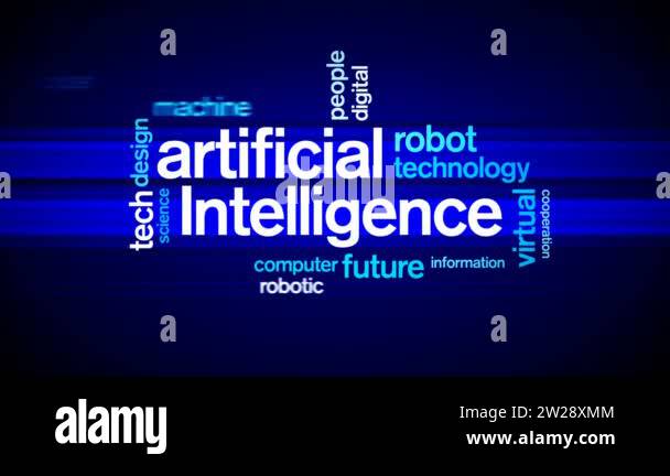 4k Artificial Intelligence Animated Tag AI Word Cloud,Text Design ...