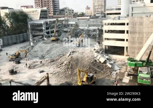 Demolition rubble recycling stone Stock Videos & Footage - HD and 4K ...