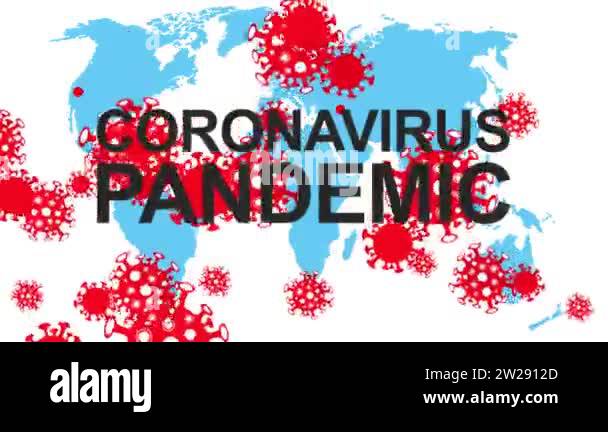 Coronavirus pandemic looped animation. Covid-19 colorful moving ...