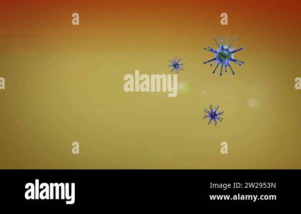 Virus inside the human body, Medical video background animation, model ...