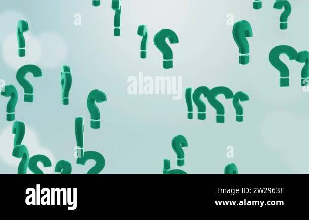 A lot of Question Mark Loop Animation Moving Background Green Stock ...