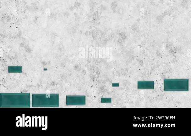 Decorative brickwork fills concrete wall. Animation. Stylish brickwork ...