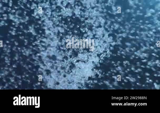 Abstract Animated Construction Of Dna Molecule From Water Particles