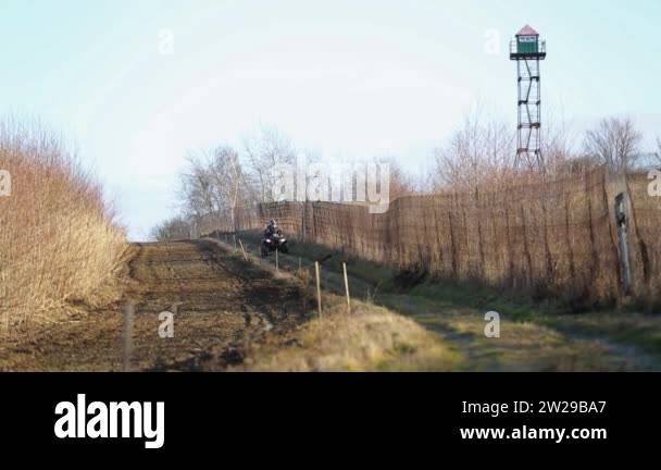 Border guards on ATV make inspection border Stock Video Footage - Alamy