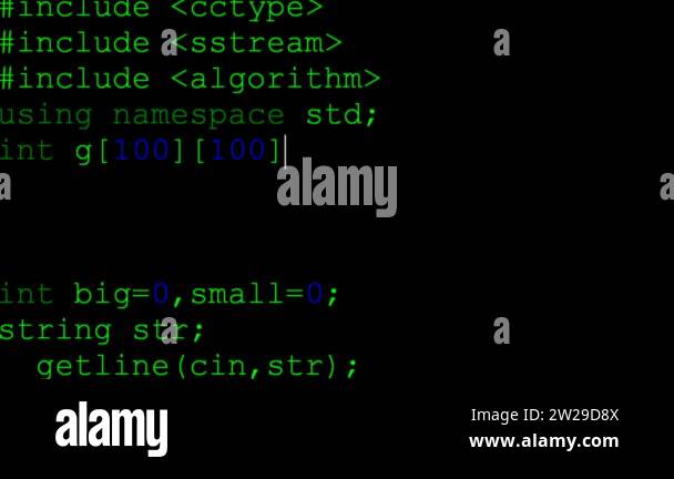 Source Code On The Monitor Screen Source Code Stock Video Footage Alamy