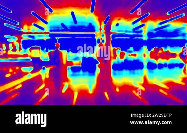 Monitoring walking people with a thermal camera in an airport Stock ...