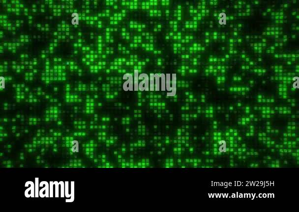 Cyber Digital Green Matrix Pattern Code Background Loop Stock Video ...