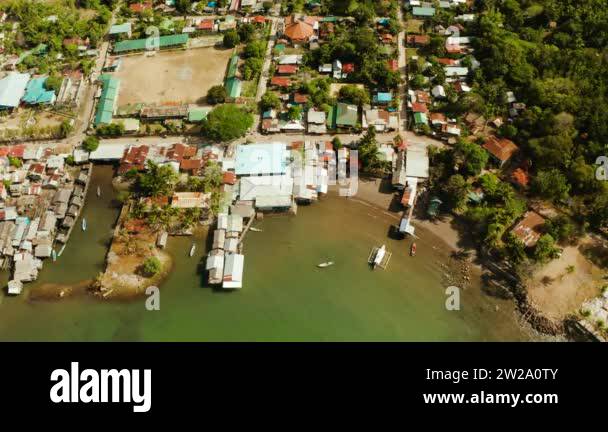 City and port on Balabac Island, Palawan, Philippines Stock Video ...