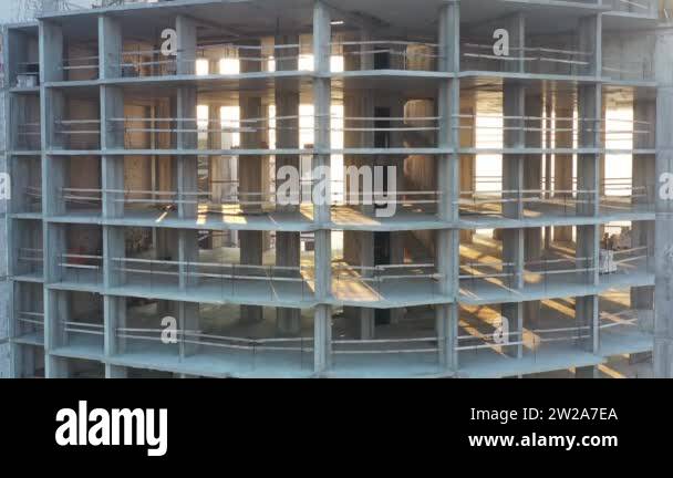The framework is reinforced concrete high-rise building Stock Video ...