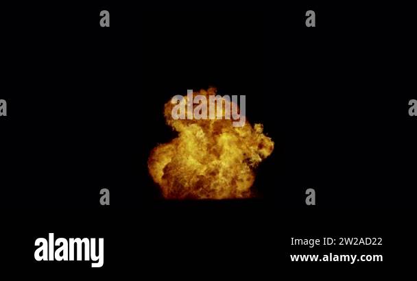 Fire explosion shooting with high speed camera. Fire line in super slow ...