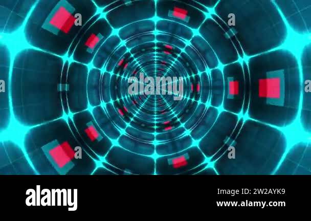 Abstract Futuristic Technology Circles Radial with Digital Grid Pattern ...