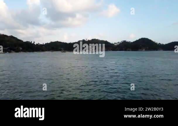 Thailand Koh Tao Islands on Thailand Gulf. Clody day with rolling ...