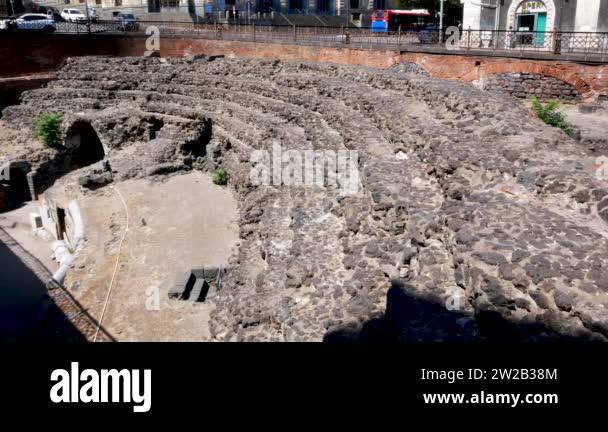 Catania italy inside roman amphitheater Stock Videos & Footage - HD and ...