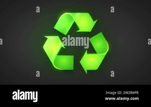 Environment Recycle Green Logo Background/ 4k animation of an ...