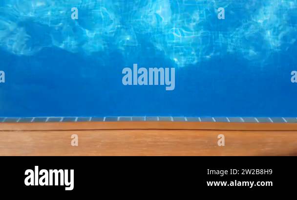 swimming pool surface caustics ripple like sea water and flow with ...