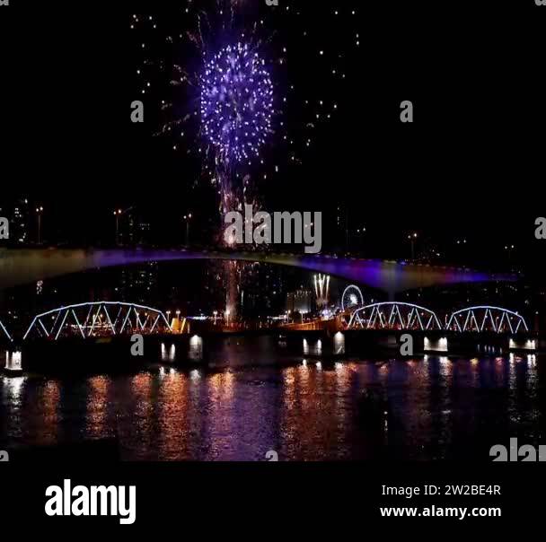 Celebration. The wobderful Fireworks light up into the sky, look ...