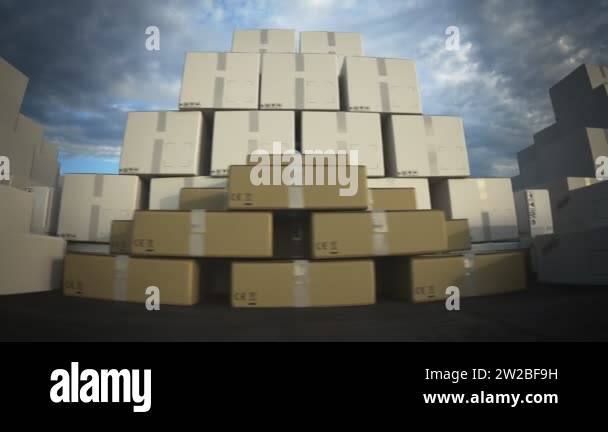 White cardboard boxes storage Stock Videos & Footage - HD and 4K Video ...