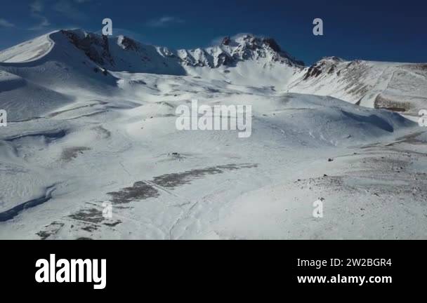 An extinct volcano Erciyas in Turkey. Mountain peak in the winter ...