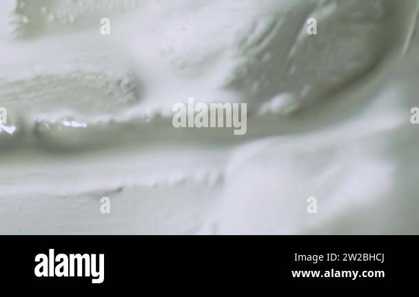 Under the magnification of microscope, the surface of plastic water ...