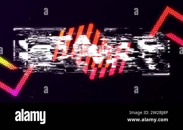 Animation of vintage video game screen with the word Start written in ...