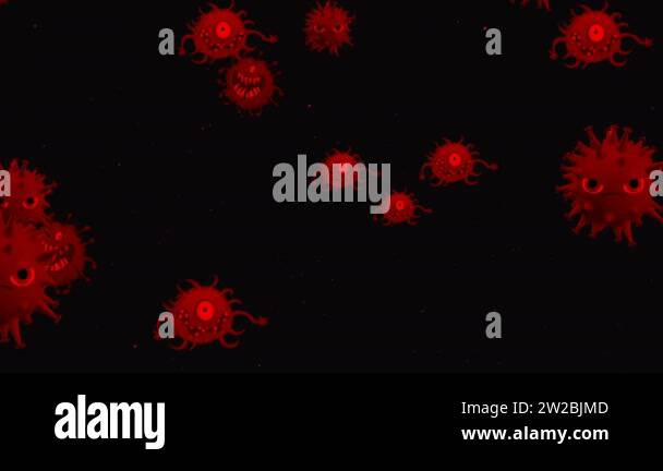 Medical illustration 2d, 3d animation background of cells, bacteria ...